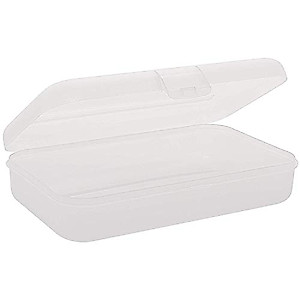 1InTheOffice Pencil Box, Translucent Clear (6 Pack)