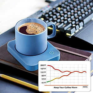 VOBAGA Coffee Mug 11 oz Tea Cup with Flat-Bottom Warming Coffee Milk for Office and Home（Pink