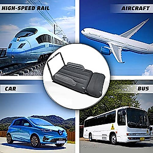 HATAK Toddler Airplane Bed, Multifunction Travel Toddler Plane Bed, Inflatable Bed for Airplane Kids, Suitable for Airplane, Car, High-Speed Rail, Necessary Airplane Bed for Toddler for Travel (Grey)