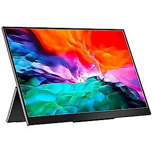 Portable Monitor – 2021 Upgraded 13.3 Inch 1080P FHD HDR FreeSync Slim USB-C Portable Display with Kickstand Type-C Mini HDMI Speakers for Laptop PC Mac Surface Xbox PS4 PS5 Switch Phone(Renewed)