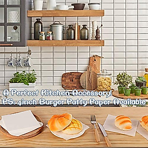 Square Patty Paper 5.5x5.5 Inch, Set of 300, Non Stick Patty Paper Sheets for Burger Press, Patty Serperate and Cake Baking,Freezing and Caramel Candy Wrappers