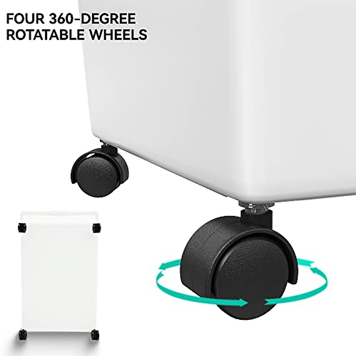 YITAHOME Ingredient Storage Bin, 31.5 Gallons(10.5 Gal x3 Pcs) Capacity Shelf Ingredient Bin, 750 Cups Flour Bins with Wheels Commercial Storage Bins with Black Clear Sliding Lid and Scoop, White