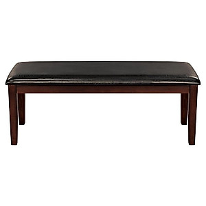 Homelegance 48" Dining Bench with Bi-Cast Vinyl Padded Seat, Cherry (5547-13)