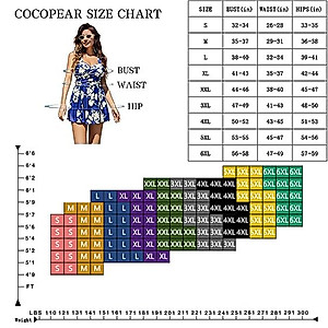 COCOPEAR Women's Elegant Crossover One Piece Swimdress Floral Skirted Swimsuit Black 3XL/16-18