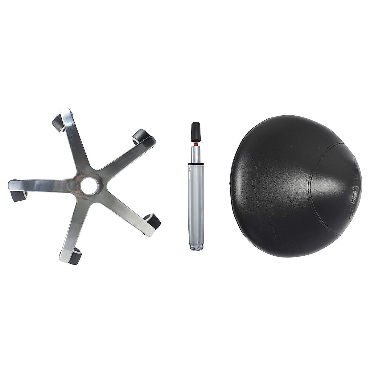 Saddle Stool Rolling Chair for Medical Massage Salon Kitchen Spa Drafting,Adjustable Hydraulic Stool with Wheels (Without Backrest, Black)