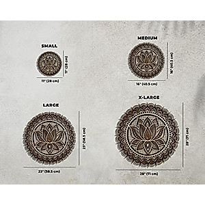 Mandala Wall Art, Mandala Wood Wall Art Decor, Lotus Flower Wall Decoration, Layered Mandala (Small)