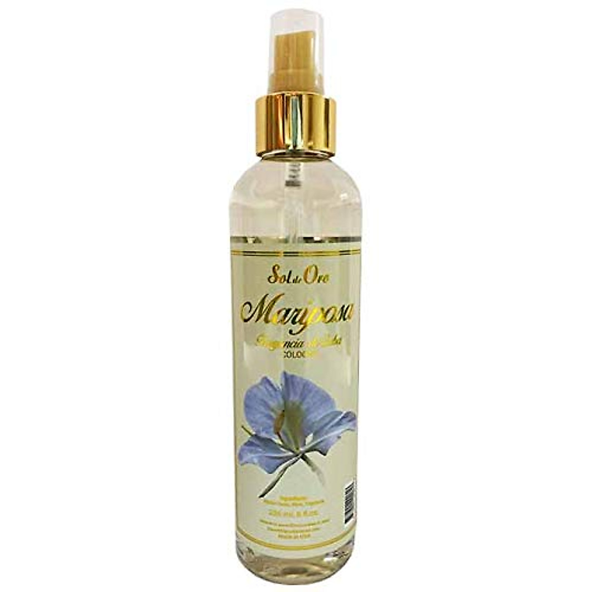 Sol de Oro Splash Cologne Mariposa 8 oz Fragancia de Cuba