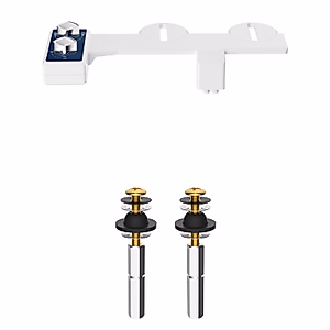 Hibbent Bidet Attachment for Toilet with 2 PCS Universal Toilet Seat Bolts Kit