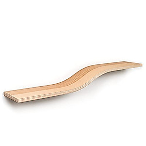 Floating shelves with hidden mount Wall Shelf with white decor modern furniture made of natural Wood, geometric wooden shelf office bookshelves bathroom storage bedroom Simple wave 120cm (47.2 inch)