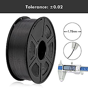 JAYO 3D Printer Filament, PLA 1.75mm Dimensional Accuracy +/- 0.02mm, 3D Printing Material fit for FDM 3D Printers, PLA Black 1kg