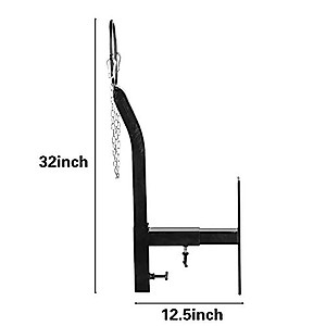 VEVOR Livestock Stand Steel Gate Attachment Nose Loop Headpiece, 9.8inch Height and Trimming Stand 5.9inch Length Adjustable, Nose Loop Goat Trimming Stands, Sheep Shearing Stand, for Sheep & Goats