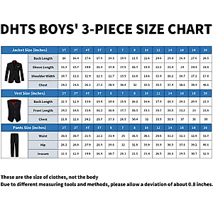 Boy Suits 3 Piece Formal Kids Tuxedo Suits for Boys Wedding Dresswear Ring Bearer Outfit with Blazer Jacket Vest and Pants Set Size 12