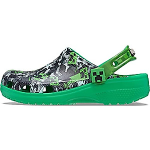 Crocs Classic Minecraft Clogs, Multi Black, 13 US Unisex Little Kid