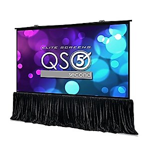 Elite Screens QuickStand 5-Second Series, 180-INCH 16:9, Manual Pull Up Projector Screen, Movie Home Theater 8K / 4K Ultra HD 3D Ready, 2-YEAR WARRANTY, QS180HD