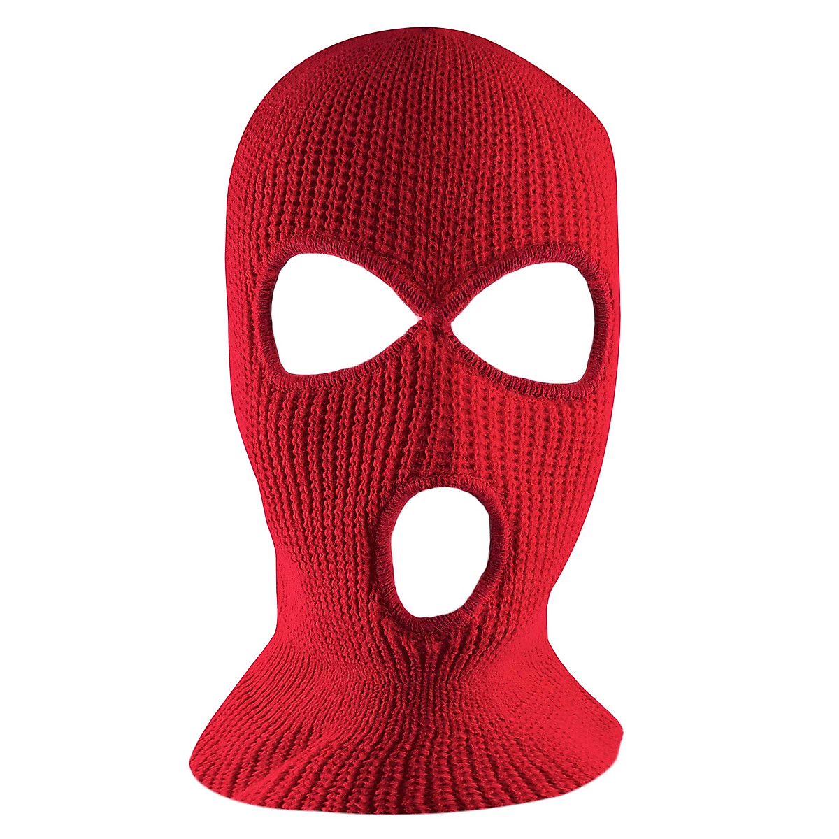 Knit Sew Acrylic Outdoor Full Face Cover Thermal Ski Mask by Super Z Outlet, Red, One Size Fits Most
