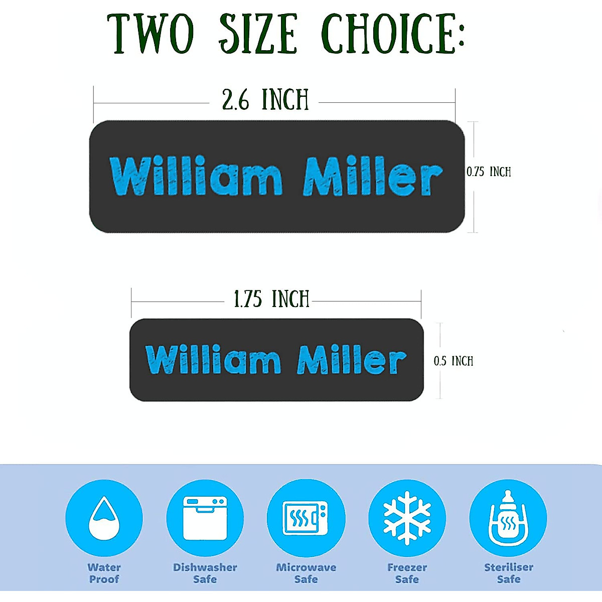 Custom Waterproof Dishwasher Safe Kid Name Labels for Daycare(128 Pack), Camp, School Supply, Baby Bottles, Lunch Boxes and Cups, Travel. Cute Personalized Design Name Stickers (Pattern 18)