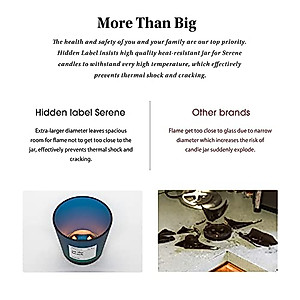 Hidden Label Large Scented Candle, Sandalwood & White Musk, 30oz 3 Wick Huge Candle, Huge Slow Burn Natural Soy Candles for Home Scented