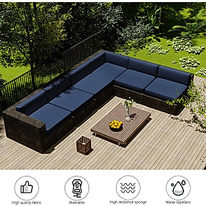 BLLMTEAR Outdoor Cushion Slipcovers for Patio Furniture 20/24in Patio Cushion Covers Replacement Waterproof with Zipper for Outdoor Furniture, Patio Sofa Couch, Covers Only(Colour13,60x55cm/24x22in)