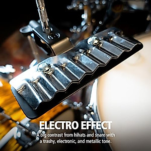 Meinl Percussion Crasher for Percussion Rigs and Drum Set, Medium Size-NOT Made in China-Guiro Style Steel Playing Surface and Standard 3/8" Eye Bolt Mount, 2-Year Warranty, Short M