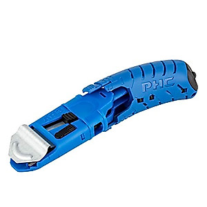 Pacific Handy Cutter AR3 Guarded Auto Retract Safety Cutter with Ambidextrous Twist Handle, Cuts Boxes, Cardboard, Tape, Plastic Straps, and More