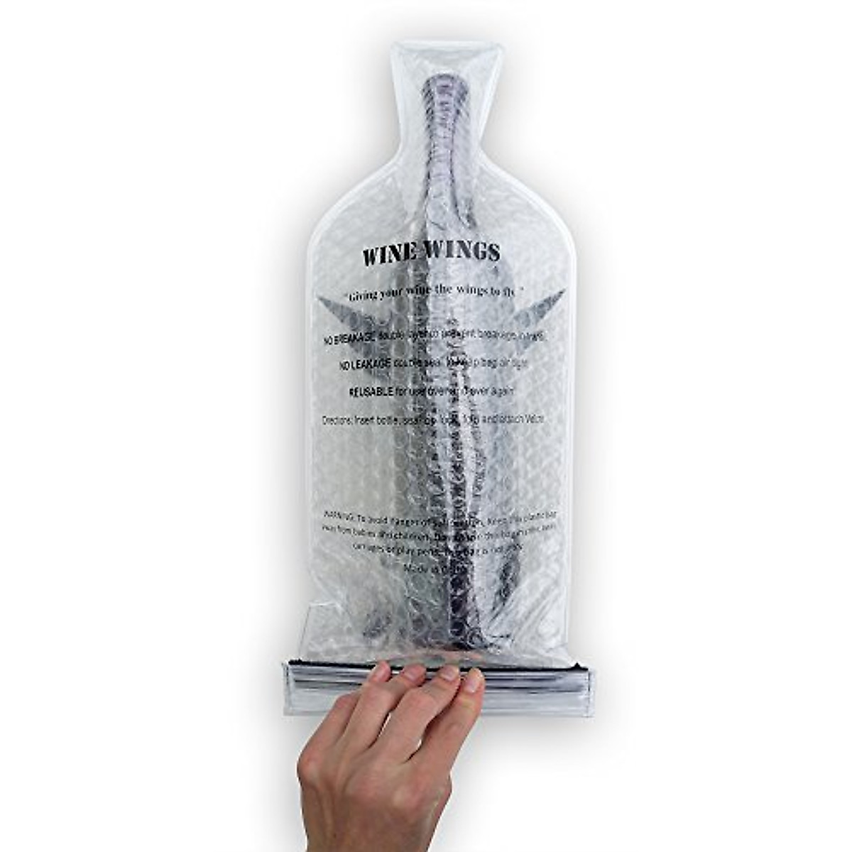 Wine Wings Upgraded 4 Pack Reusable Bottle Protector Sleeve Travel Bag Luggage Leak Safe