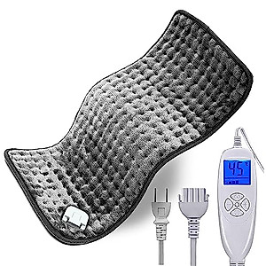 KOTOFATA Quick Heat pad Heating Pads for Cramps Shut Off, Back Pain and Cramp Treatment Pads Soft and Comfortable Fabric Pads with LCD Screen to Keep Warm in Winter