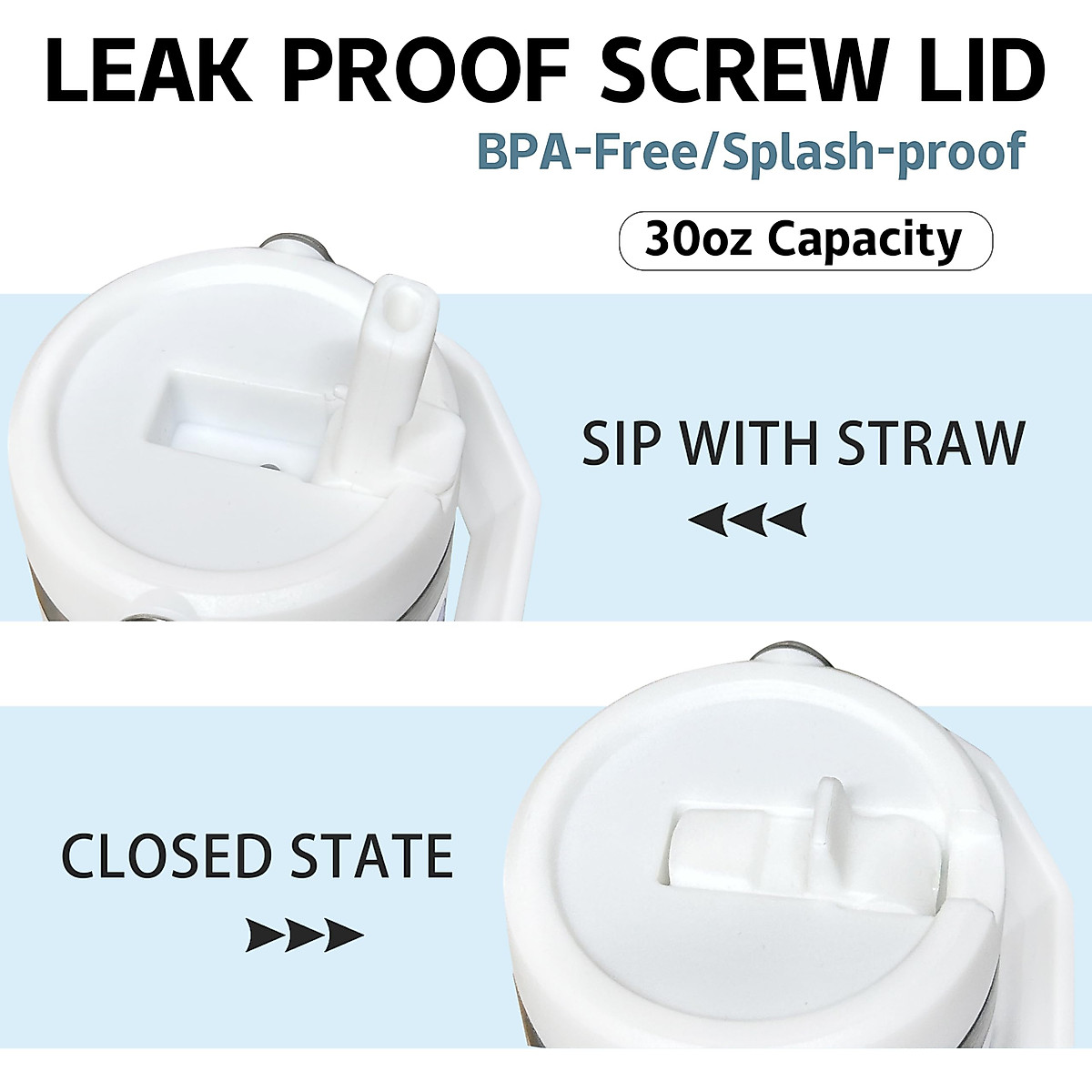 Queen Hero 30 oz Butterfly Tumbler with Handle, Large Insulated Tumbler with Flip & Straw Coffee Mug Cup Stainless Steel Gifts for Women Men Youth