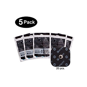 Compex Easy Snap Electrodes 2in x 2in for Edge, Performance, Sport Elite, Wireless Muscle Stimulators, 4 Count (Pack of 5)
