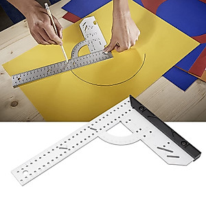 KJAOYUPositioning Square,90 Degree Positioning Squares,Positioning Squares for Woodworking, 300mm Aluminium Alloy Clear Scale L Ruler Carpenter Tool for Woodworking