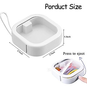 Nvhaly 2 Pcs Hair Tie Organizer, Portable Hair Accessory Storage Containers Small Stackable Hair Ties Qtip Travel Holder Cotton Swab Dispenser Hair Accessories Organizer Box (2PCS,white)