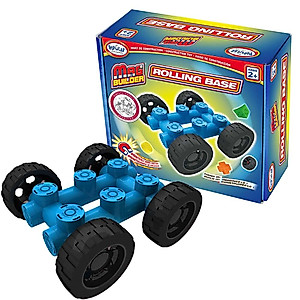 POPULAR PLAYTHINGS Mag Builder Rolling Base, Magnetic Toy Play Set