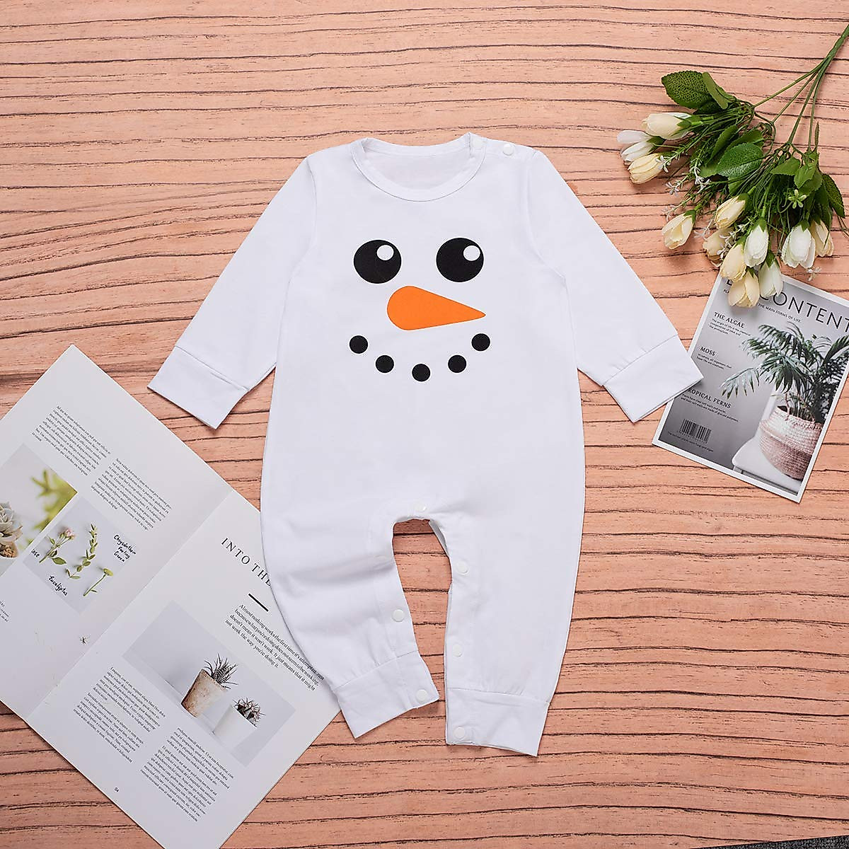 Fantasy Era Baby Olaf Costume, Baby Snowman Costume, Infant Christmas Romper Onesie(6-12 Months)
