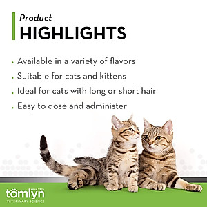 Tomlyn Laxatone Maple-Flavored Hairball Remedy Gel for Cats and Kittens, 4.25oz