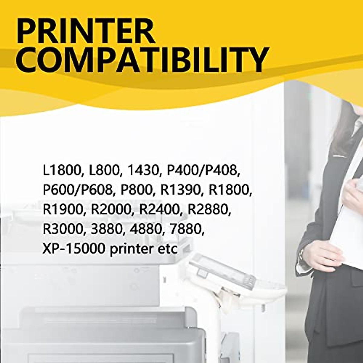 ZHANBO DTF Ink Heat Transfer Film Printing 500ML 6Pack Refillment for L1800 L800 L1430 P400 P408 P600 P608 P800 R1390 R1800 R1900 R2000 R2400 R2880 R3000 R3880 R4880 R7880 XP-15000 Printers, 6 Pack