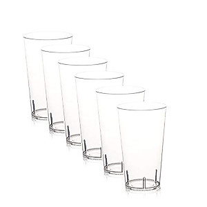 Srenta Drinking Glasses (12-Ounce) | Premium Plastic Cups Made From Tritan Plastic | Contains No BPA or BPS | Clear Tumbler Cup Safe for Dishwasher, Microwave & Freezer | 6 Pack