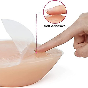LORGL Self Adhesive Silicone Breast Forms Prosthetic Breast for Transgender Mastectomy Fake Breasts for Woman Chest Improvemen