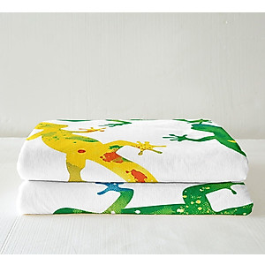 Chameleon Blanket for Boys Girls Colorful Wild Animal Throw Blanket,Cute Wildlife Chameleon Fleece Blanket, Rustic Farmhouse Themed Fuzzy Blanket Lovely Animal Chameleon Sherpa Blanket 50"x60"