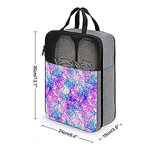 Frcavbin Mermaid Galaxy Travel Shoe Bag Shoes Carrier with Handle and Zipper Foldable Shoe Puches Organizer for Home storage School starts