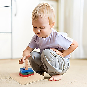 Adena Montessori Twist & Sort Dowel Set Preschool Equipment Early Development Baby Toy Montessori Fine Motor Skills Development