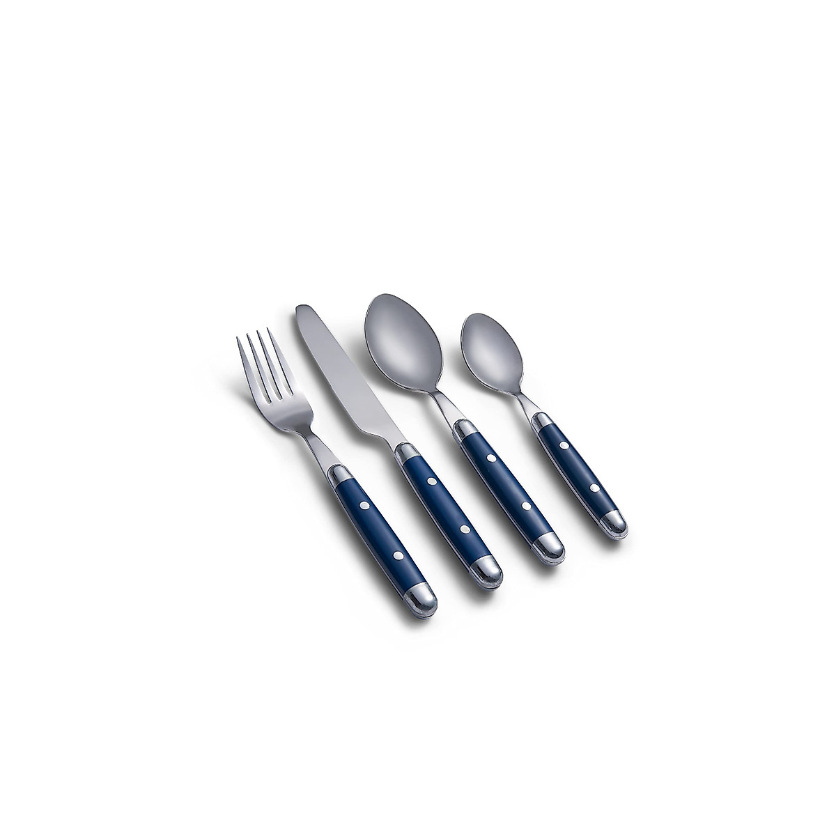 Cambridge Silversmiths, Blue, Jubilee Flatware, Service for 4, 16 Piece Set, Dorm Room Essentials, First Apartment