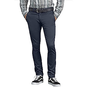 Dickies mens Skinny Straight-fit work utility pants, Dark Navy, 28W x 30L US