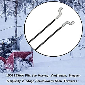 Hirldeea 1501123MA Front Drive Clutch Cable for Murray Craftsman Snapper Simplicity Snow Thrower Snowblower MT1501123MA (2-Packs)