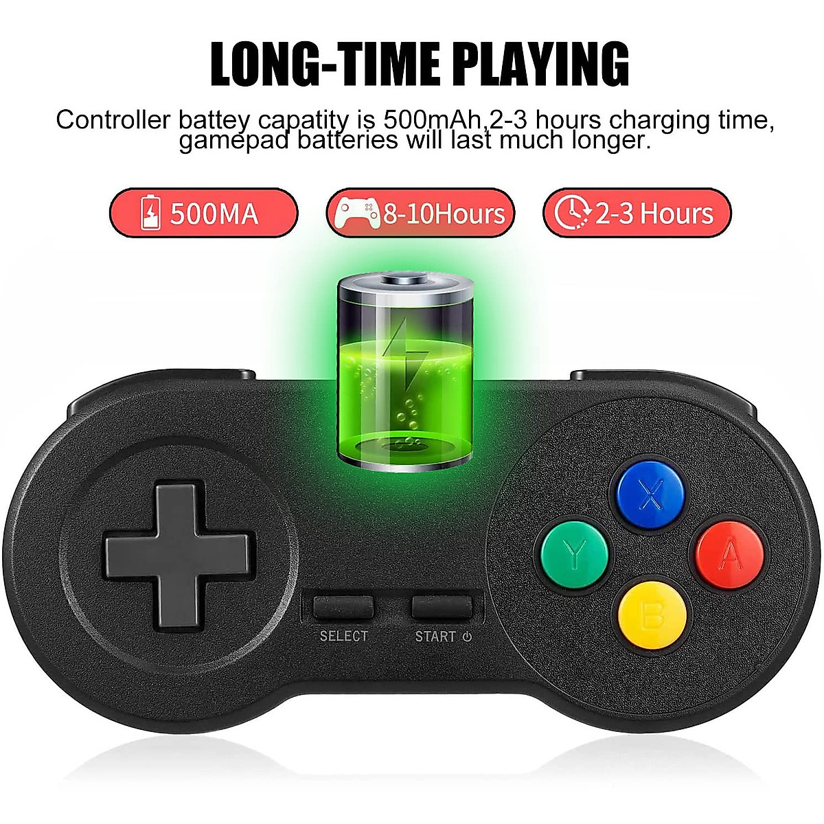 KIWITATA 2 Pack Wireless SNES USB Controller for Retro Games, kiwitatá 2.4ghz Remote Wireless SNES Emulator Game Pad Controller for Windows PC MAC Retropie