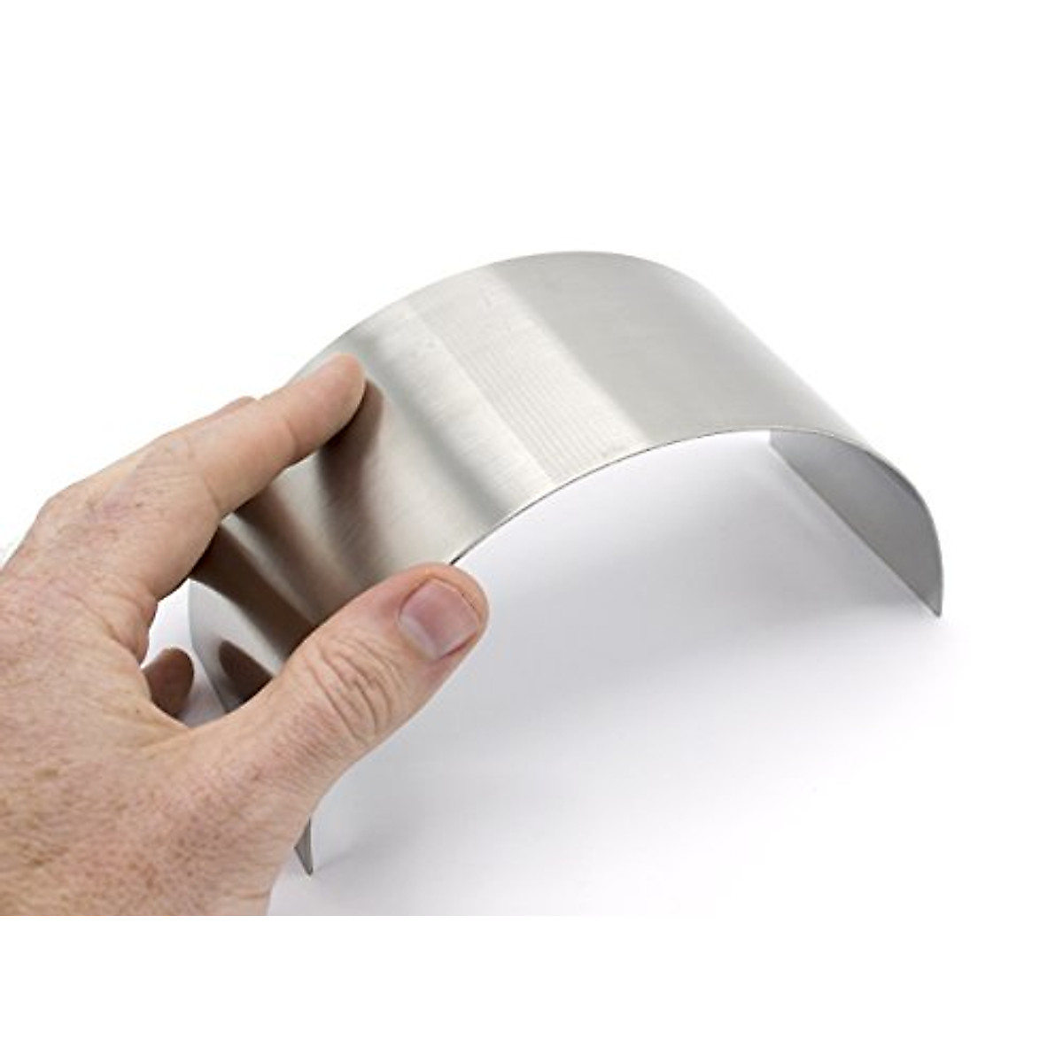 Plane Half Cylinder Concave Stainless Steel Mirror for use with Ray Box - 6.25" x 2.875" - 1mm Thick Approx. - Eisco Labs