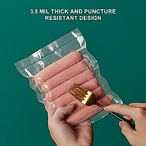 Vacuum Sealer Bags 11" x 16" for Food Saver Bags Rolls, Vacuum Seal Bags for Foodsaver, Seal a Meal, Great for VAC Freezer and Sous Vide BPA Free, Pre-cut 100 pcs