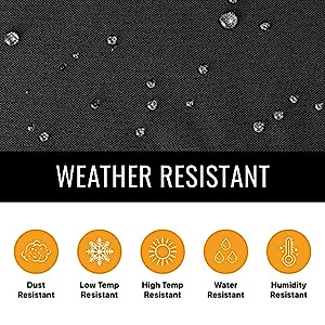 KHOMO GEAR - PANTHER Series - Waterproof Heavy Duty Outdoor Lounge Loveseat Sofa Patio Cover - Medium - 2 & 3 Seats, Black