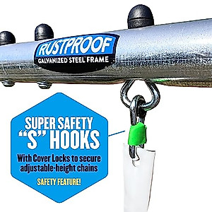 XDP Recreation Free N’ Swing with 5' Water Wave Slide - Outdoor Backyard Kids Fun Swing Set with Galvanized Steel Frame, Gray