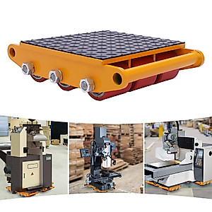 15T 33,000 lbs Machinery Mover Heavy Duty Industrial Machine Skate Machinery Roller Cargo Machinery Transport Trolley with 9 Roller, 15x13x3.9in
