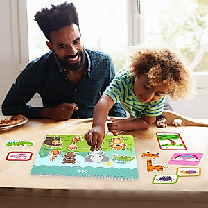 SGVV90 Preschool Learning Activities Busy Book Montessori Toys for Toddlers Kids-Sensory Quiet Books-Educational Preschool Activity Binder-Ideal Gift for Kids (12 Themes) (12 Themes)