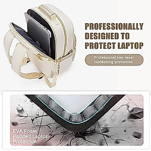 BOSTANTEN 15.6 Inch Laptop Backpack for Women- College Teacher Computer Bag Travel Backpack Purse with USB Charging Port